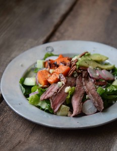 Fall Steak Salad with Sweet Potatoes & Maple Vinaigrette